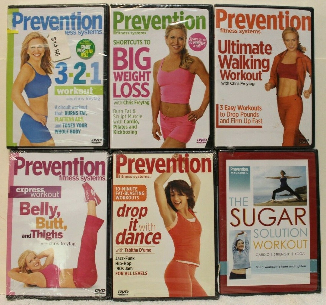 NEW 6 Prevention Fitness workout DVDs ultimate walking belly Dance ...
