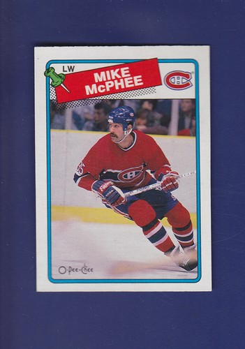 Mike McPhee 1988-89 O-PEE-CHEE OPC Hockey #237 (NM+) Montreal Canadiens ...