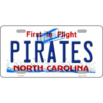 Pirates North Carolina License Plate Metal Sign Plaque Art Car Truck ...