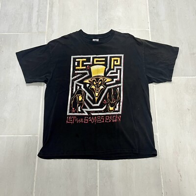 Vtg 90s INSANE CLOWN POSSE ICP Let The Games Begin T-Shirt Hatchet Man ...