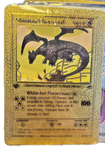 GET IT NOW! Shining Charizard 107/105 Gold 1st edition ULTRA rare ...