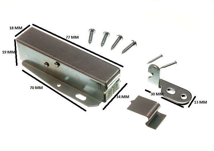 Touch Latch Hatch Push + Fixing Fixings And Instructions Pack Of 6 | eBay