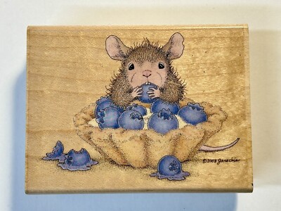 House Mouse BLUEBERRY DELIGHT Rubber Mounted Stamp Mudpie | eBay