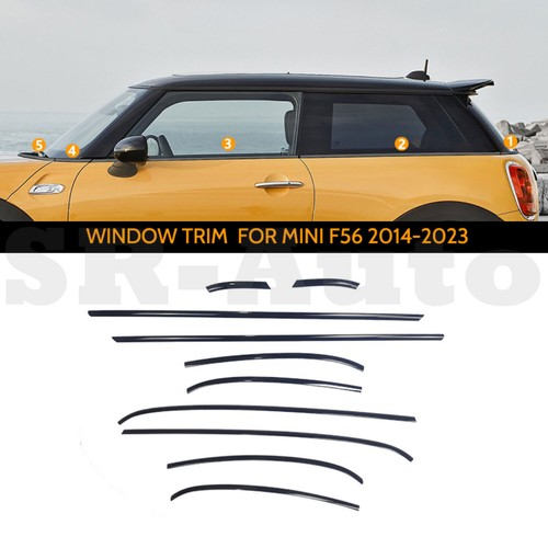 For Mini Cooper F56 2-Door 2014-2024 Chrome Black Door Window Sill Trim ...