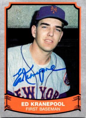 Ed Kranepool autographed baseball card (New York Mets) 1989 Pacific ...