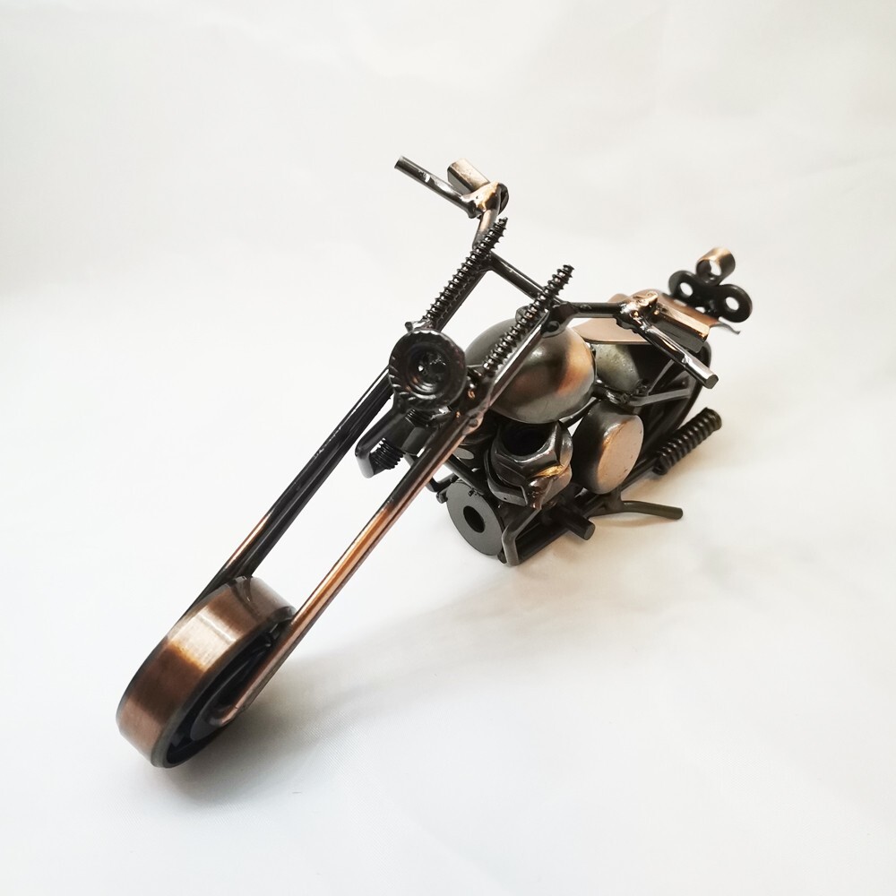 Hand-Welded Scrap Metal Art Motorcycle Diecast Model Dirt Bike Iron ...