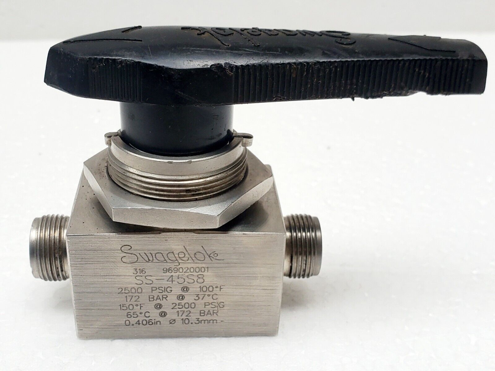 Swagelok Ss-45s8 1/2 in Stainless Steel Ball Valve 2 off for sale ...