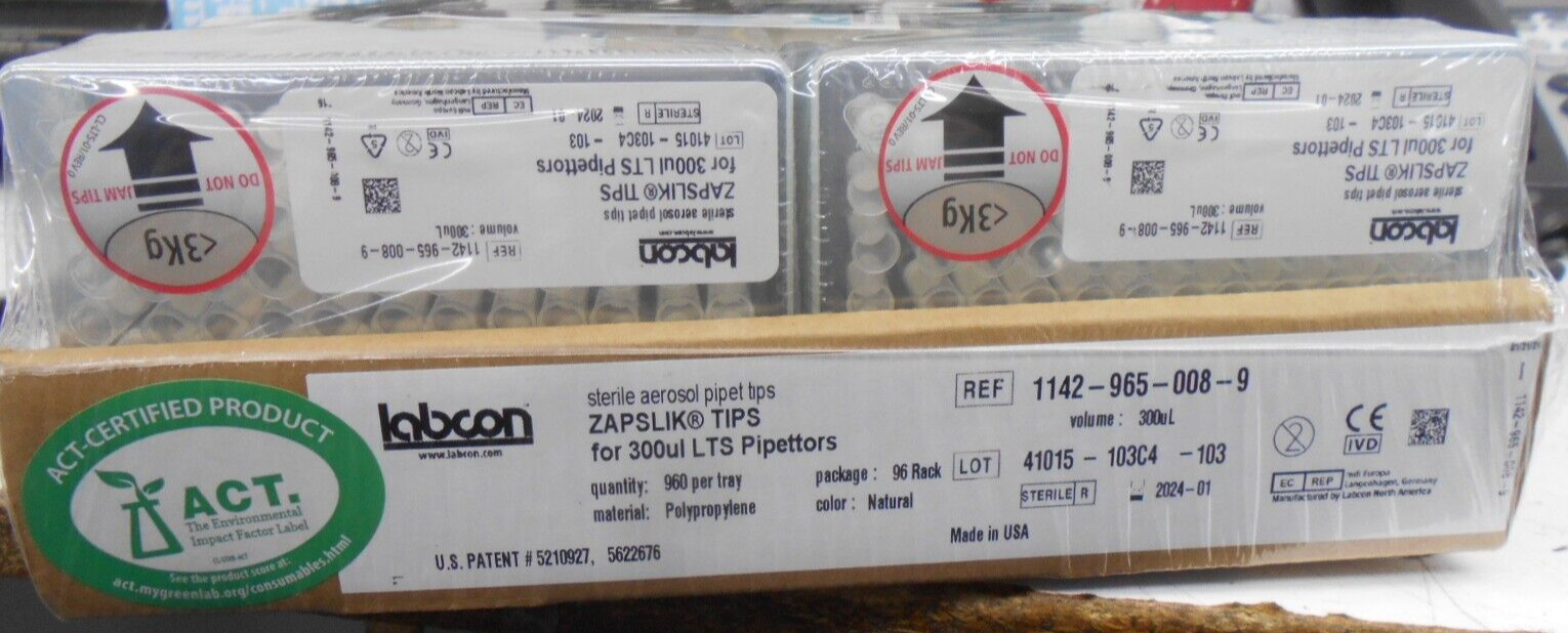 LABCON 1142-965-008-9 STERILE AEROSOL PIPET TIPS 300µl | eBay
