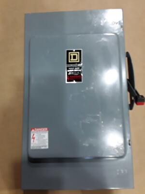 H364N SQD SERIES E1 TYPE 1 200A 600VAC FUSIBLE HD SAFETY SWITCH (NEW ...