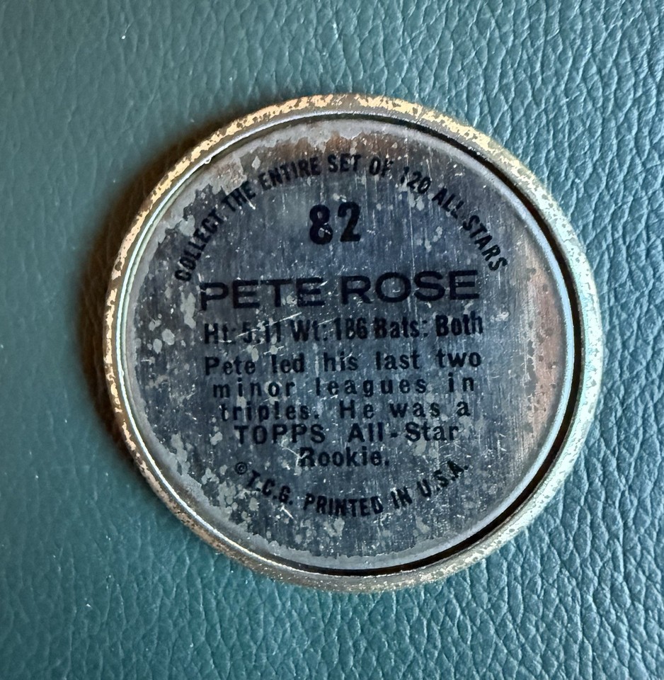 1964 Baseball TOPPS Coin Cincinnati Reds Pete Rose #82 | eBay