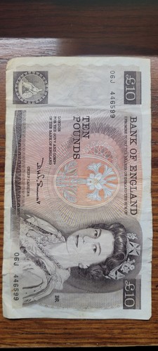 Bank of England Ten Pound Note - Queen Elizabeth - Nightingale - Used ...