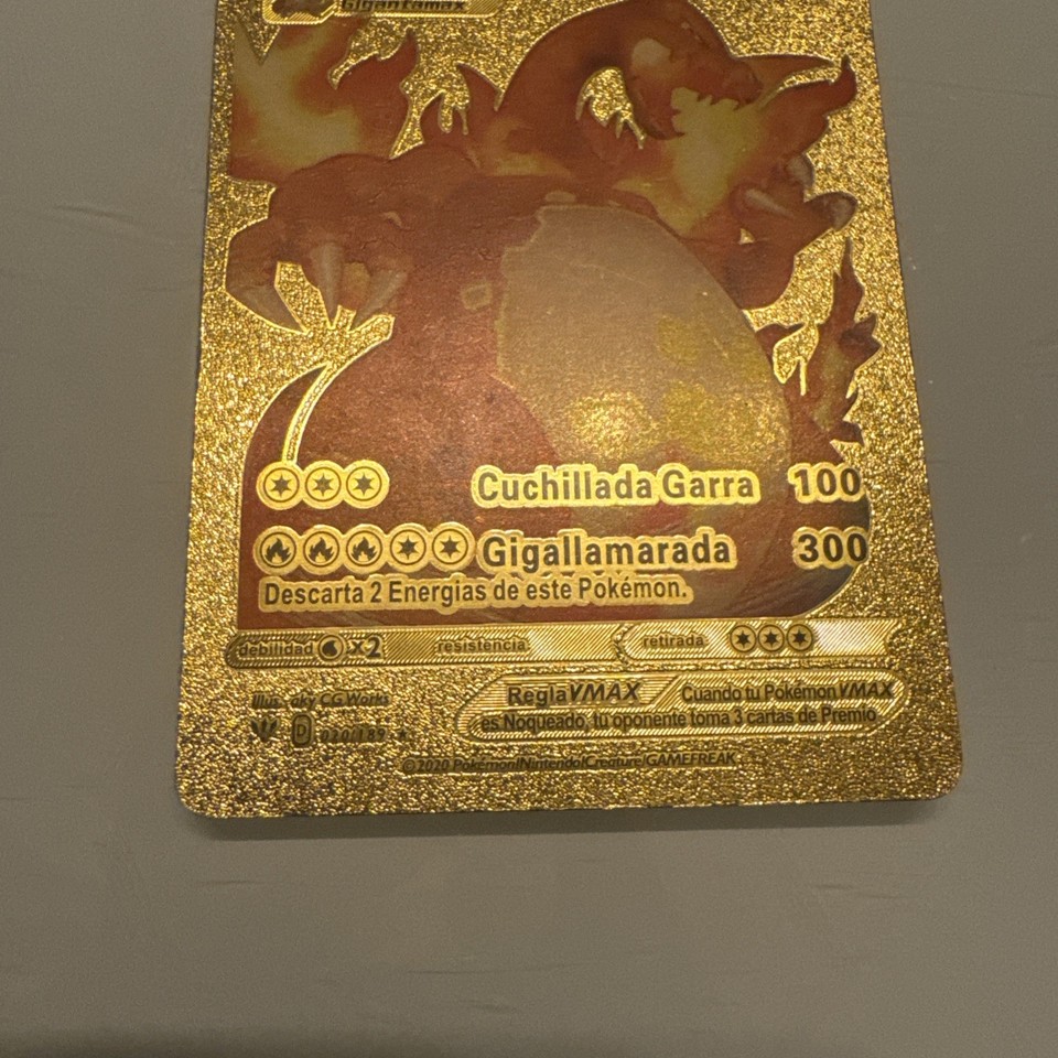 Pokémon Charizard VMAX Gold Metal Card HP 330 | eBay.de