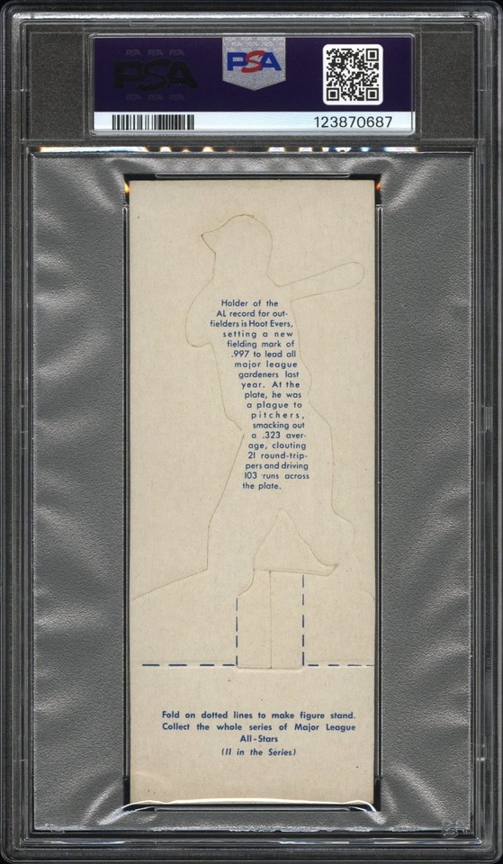 PSA 1951 TOPPS MAJOR LEAGUE ALL-STARS HOOT EVERS PSA 7 POP 1 NONE ...