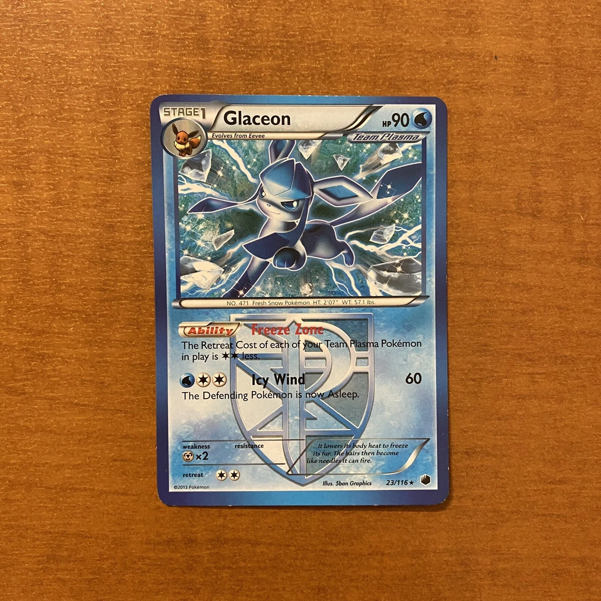 Glaceon Pokemon Card Plasma Freeze