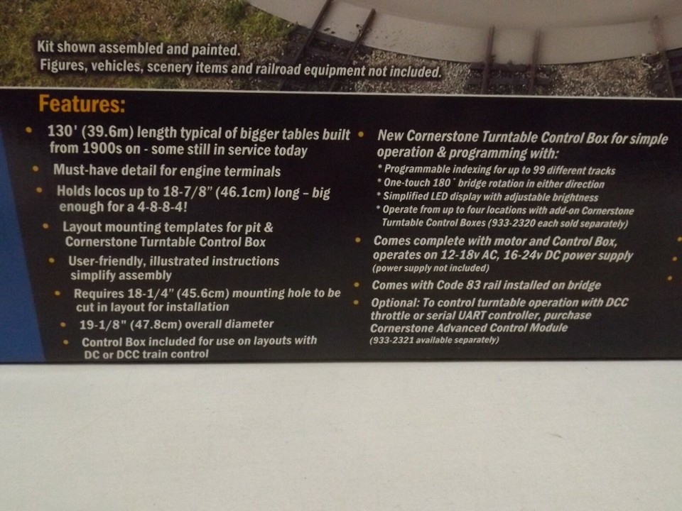 HO Walthers Cornerstone 130' turntable #933-2859, NIB | eBay
