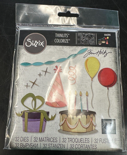 Sizzix Tim Holtz Thinlits Celebrate Colorize Birthday Party Dies 666285 for sale online | eBay