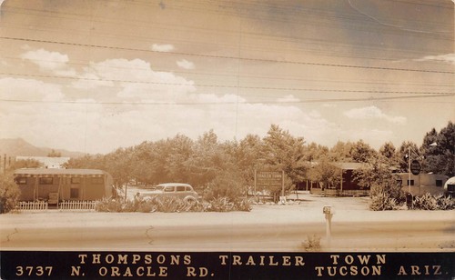 J76/ Tuscon Arizona RPPC Postcard c40s Thompson's Trailer Town Camp 117 ...