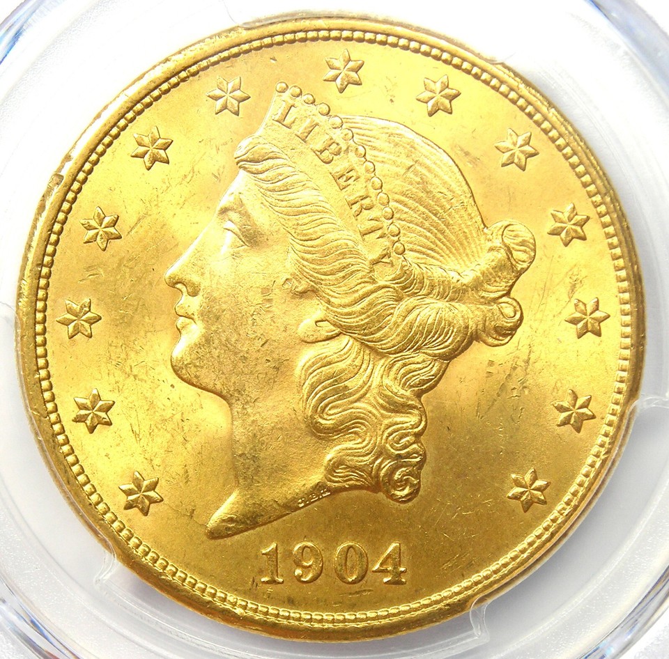 1904 Liberty Gold Double Eagle $20 Coin - PCGS MS65+ Plus Grade ...