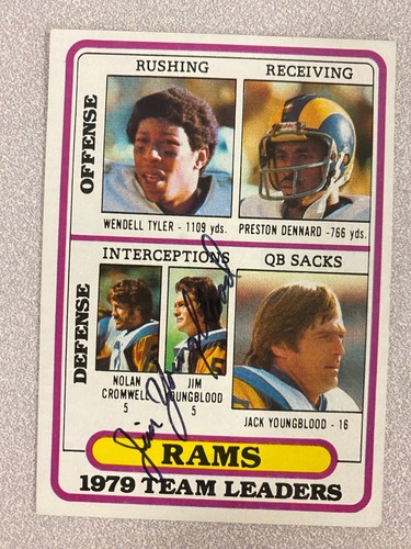 Jim Youngblood signed LOS ANGELES RAMS card 1980 Topps | eBay