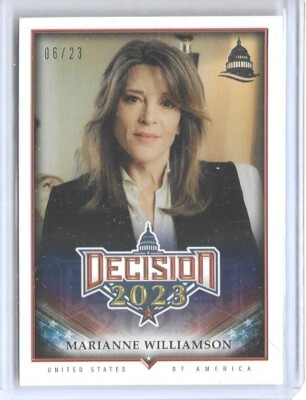 2022 DECISION UPDATE 2023 MARIANNE WILLIAMSON SILVER "CAPITOL" CARD ...