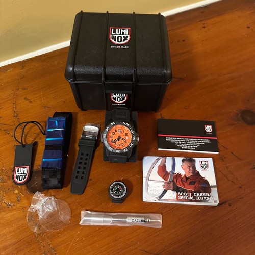 Luminox XS.3509.SC.L Scott Cassell UVP Men's Watch Black/ Orange | eBay