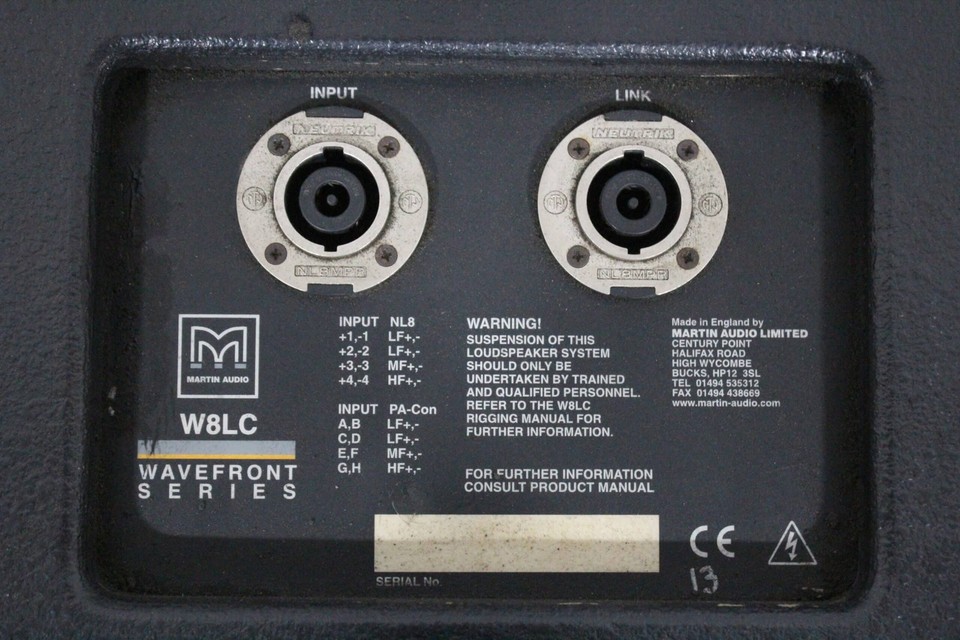 Martin Audio W8LC Passive Three-Way Line Array Speaker w/ Soft Case ...