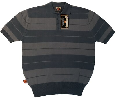 FB COUNTY CHARLIE BROWN MENS POLO SHIRT CHARCOAL GRAY LOWRIDER CHICANO ...