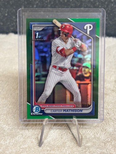 2024 Bowman Draft Carter Mathison 1st Chrome Green Refractor /99 | eBay