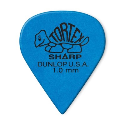 Dunlop Tortex Sharp Guitar Picks 1.0Mm Blue Plectrum 72 Pack Unique ...