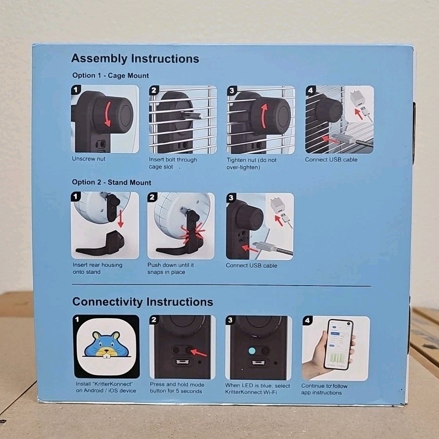 Kritter Konnect Spinbit Smart Hamster Fitness Wheel 8" × 3" | eBay