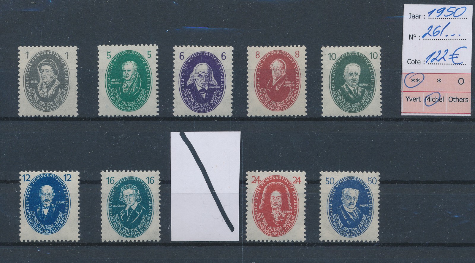 LS70938 Germany 1950 DDR historical figures fine lot MNH cv 122 EUR ...