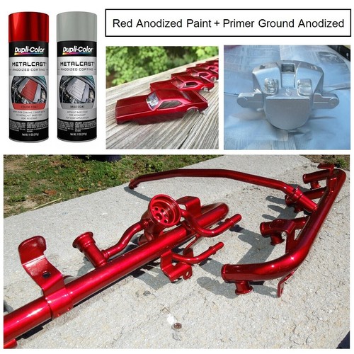 2Pk Red Anodized Engine Enamel Paint + Primer Ground Anodized Coating ...