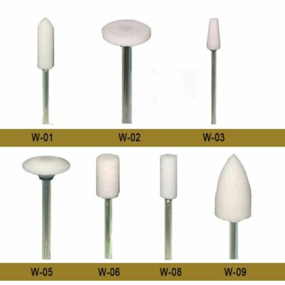 50pcs/ box Dental Polishing burs White stone for Metal Alloy and ...