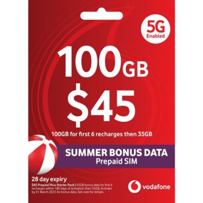 Vodafone $45 Starter Pack SIM Card | eBay Australia