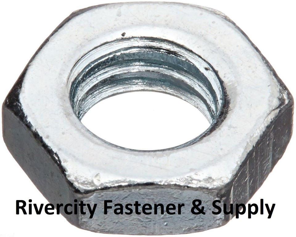 (5) M12-1.25 Metric FINE Thread Hex Jam Thin Nuts Half Thick 12mm M12x1 ...