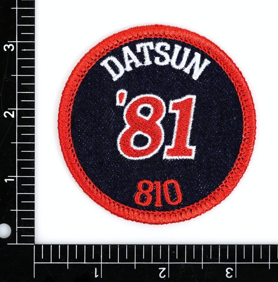 1981 Datsun 810 Embroidered Patch Black/Red Iron-On Sew-On Hat Jacket ...
