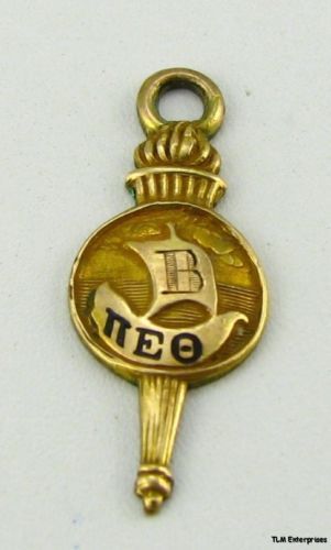 PI EPSILON THETA - fraternity sorority BOAT Key CHARM - Gem
