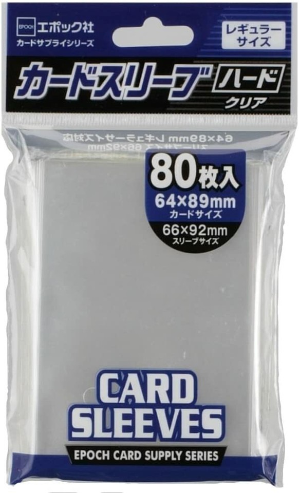 Epoch Card Sleeve Hard Clear Regular size 80 Card Protector 3 packs ...