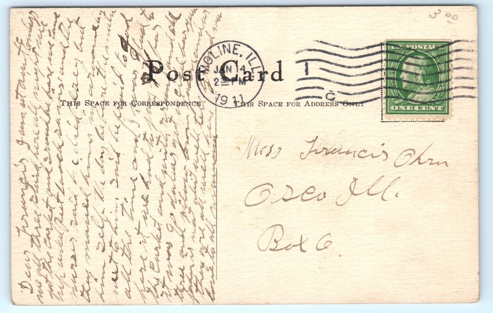 POSTCARD Artist Signed Cobb Shinn Art Deco Face in Cigar Smoke 1911 ...