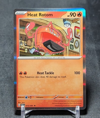 Heat Rotom Rare Holo Fire 2024 PALDEAN FATES Pokemon TCG Card 013/091 ...
