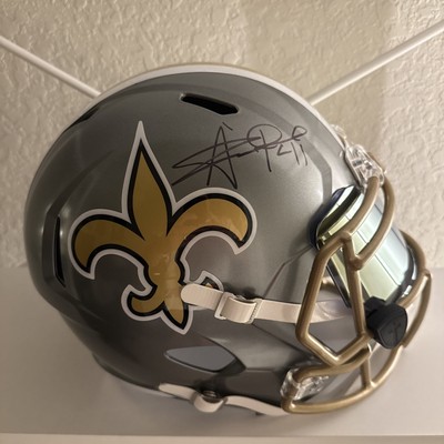 ALVIN KAMARA AUTOGRAPHED SAINTS FLASH GRAY FULL SIZE SPEED HELMET ...