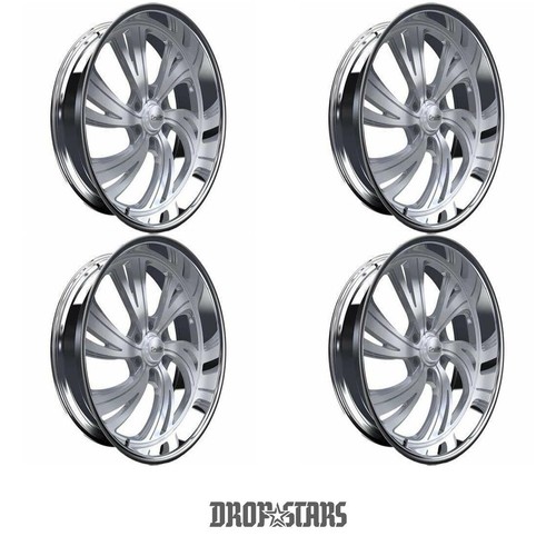 22" DROPSTARS 658B w/ 285/45R22 Wheel & Tire for 2020-2024 Ford ...