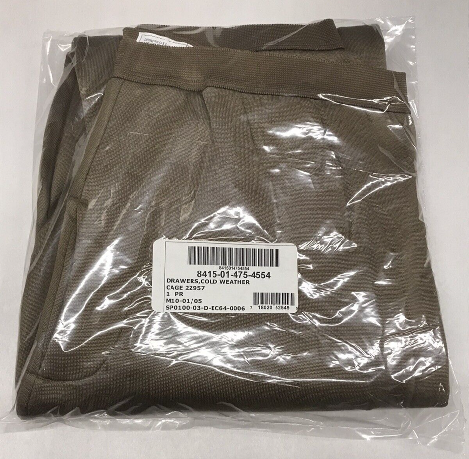 PolyPro ECWCS Brown ( Polypropylene ) Cold Weather Drawers USGI XX ...