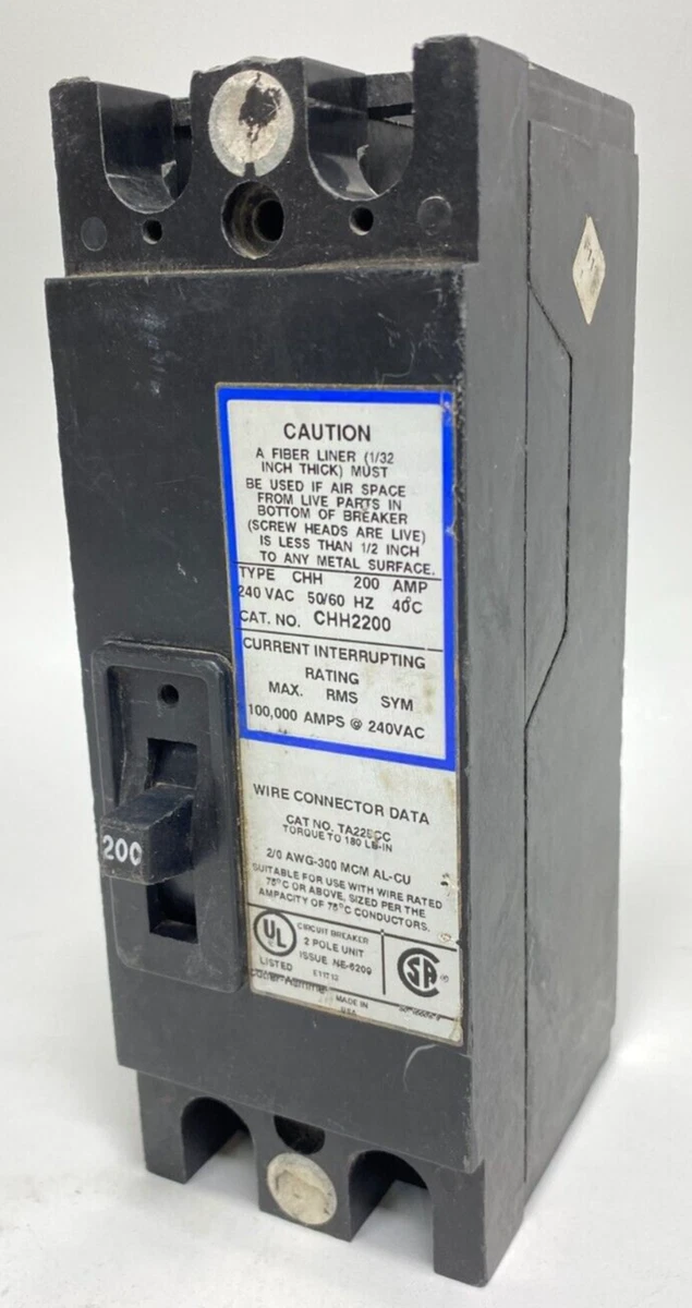 Eaton CHH2125H2X Molded Case Breakers (MCCBs) CHH 2P 125A, 60% OFF