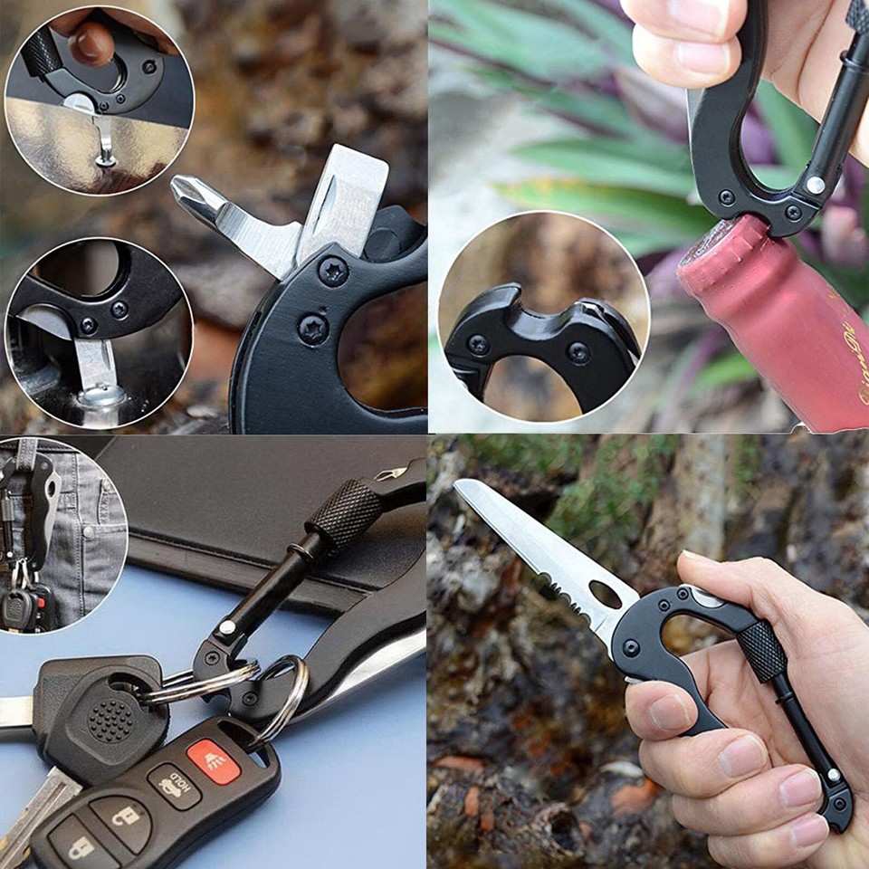 25pcs, Quick Release Hiking Folding Climbing Carabiner Hook Gear US | eBay