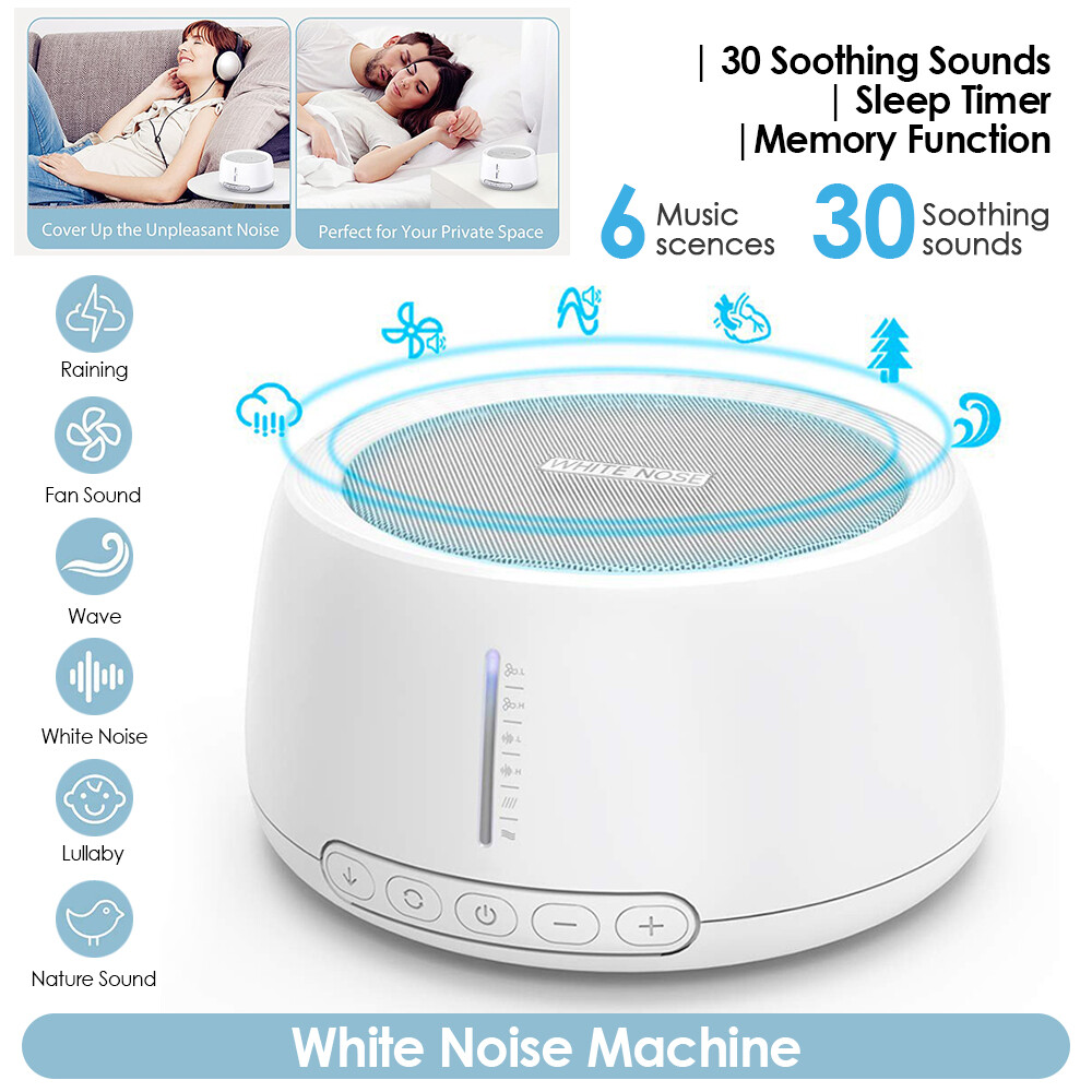 White Noise Machine Sound Sleep Aid Therapy Helper 30 Relaxing Sounds ...