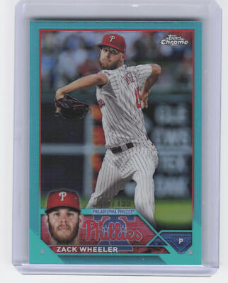 2023 Topps Chrome #20 Zack Wheeler Aqua Refractor #/199 | eBay
