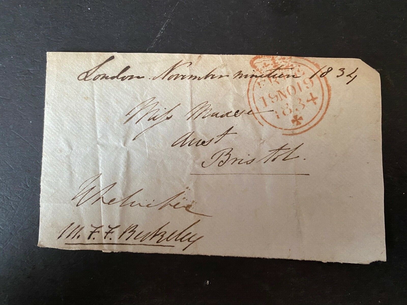HENRY LABOUCHERE / MAURICE BERKELEY - ADMIRALTY LORDS - SIGNED ENVELOPE ...