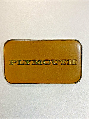 Vintage 1998 metal Plymouth Car Emblem Logo Chrysler Name Plate Badge ...
