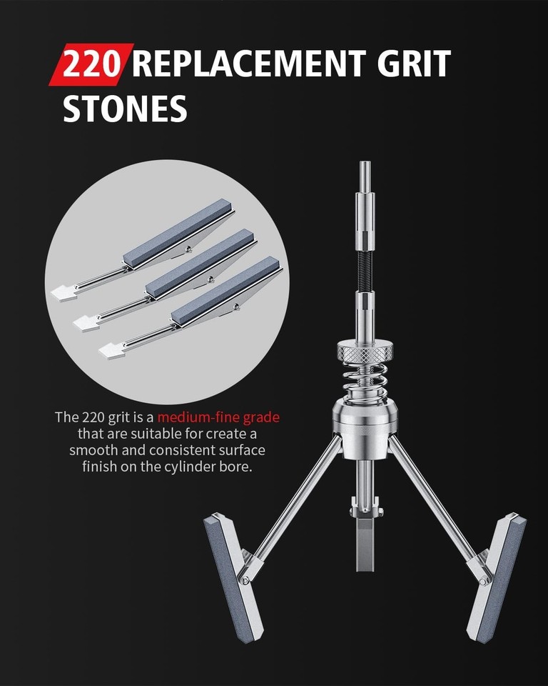 Cylinder Hone Tool Set with Tool Box, Adjustable Engine Cylinder Honing ...